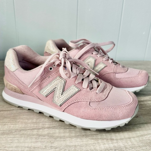 New Balance | Shoes | New Balance 574 Light Pink Shattered Pearl Lace ...